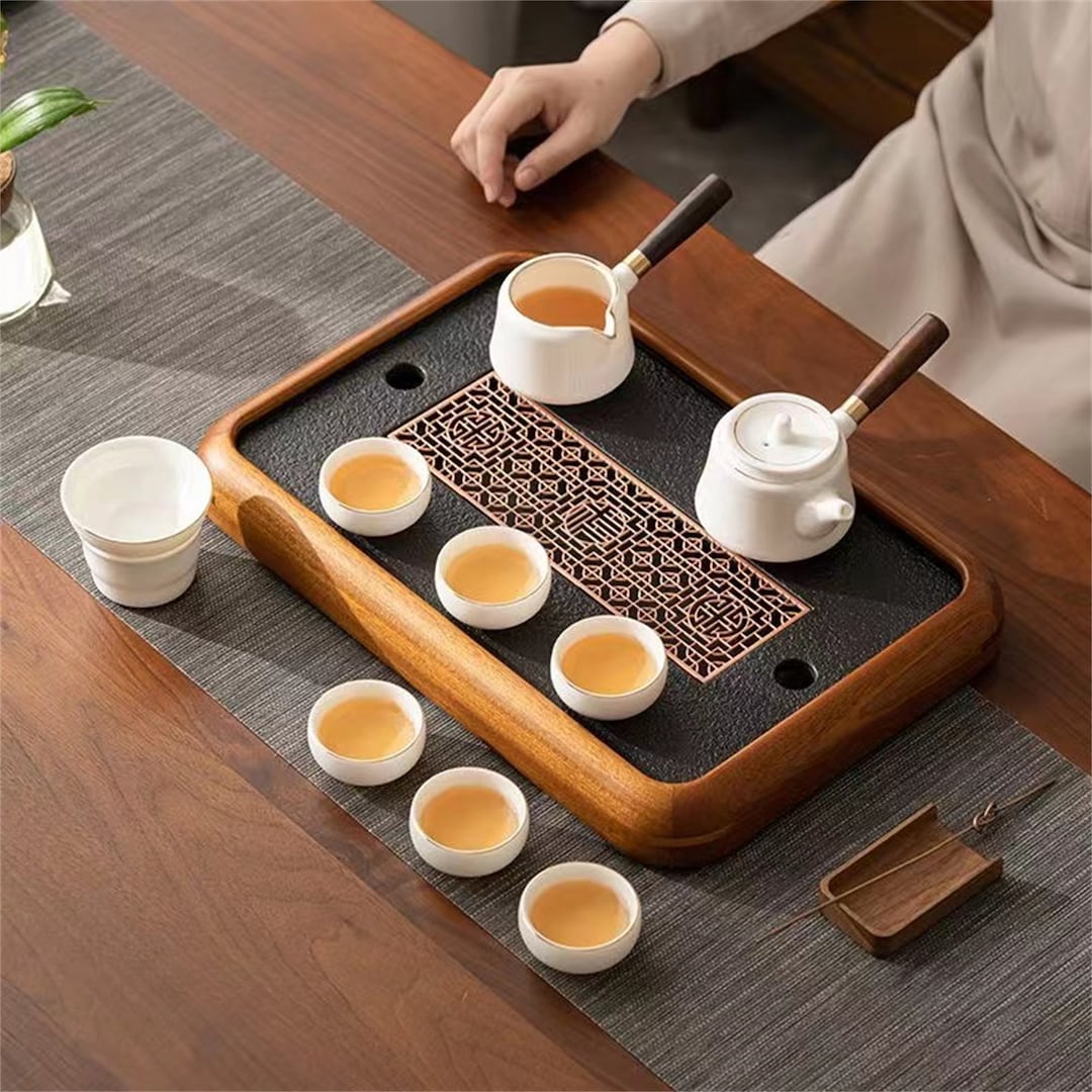 Rosewood Solid Wood Tea Tray Kung Fu Tea Set Household Drainage and ...