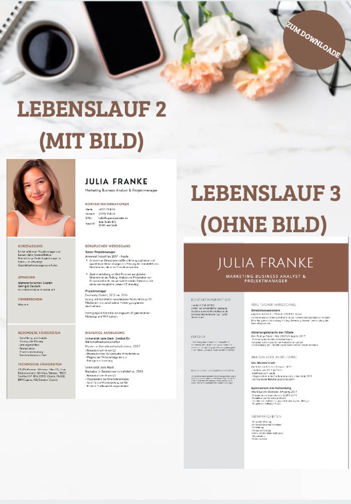 Application Template, CV Template, Modern CV, Professional CV, Cover ...