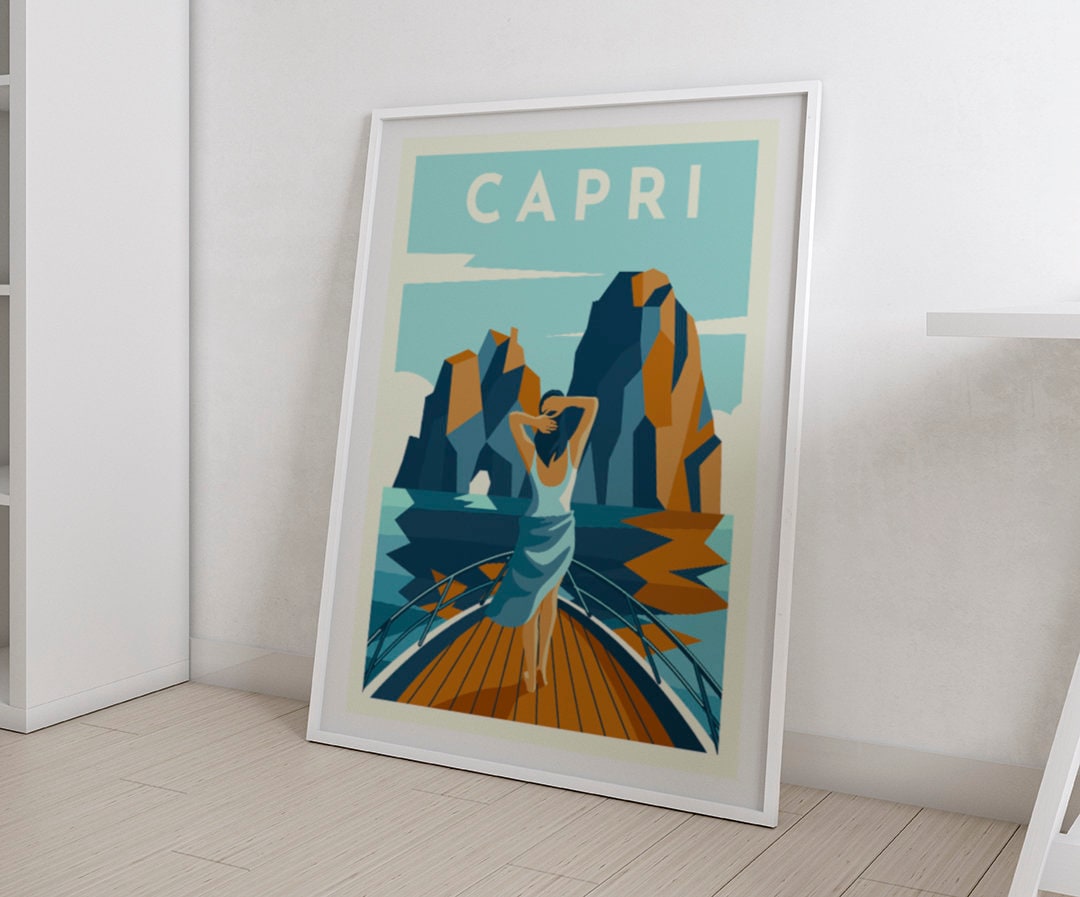 Capri Poster Digital Download Poster Travel Poster - Etsy