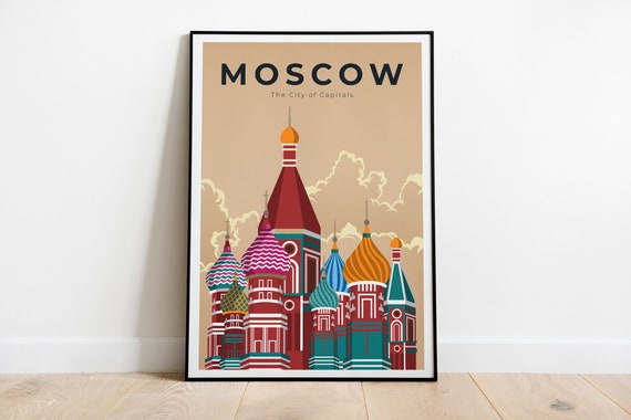 Moscow Poster Digital Download Poster Travel Poster - Etsy