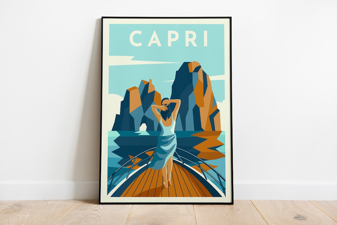 Capri Poster Digital Download Poster Travel Poster - Etsy