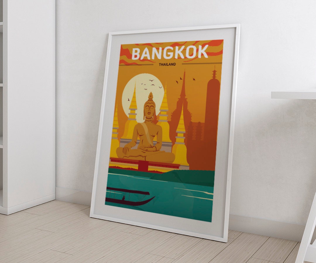 Bangkok Poster - Digital Download Poster - Travel Poster - Fashion Wall ...