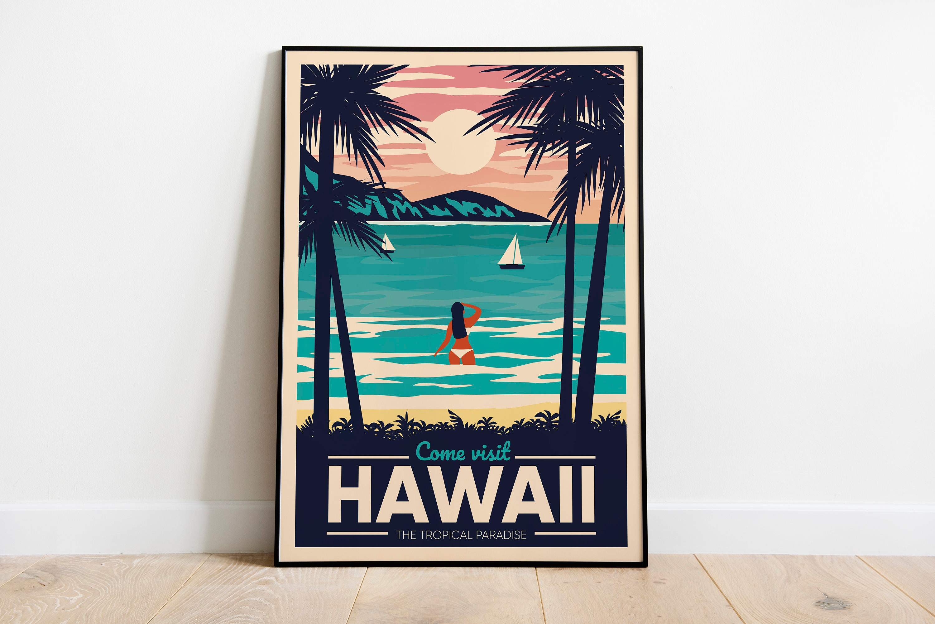 Hawaii Poster Digital Download Poster Travel Poster - Etsy