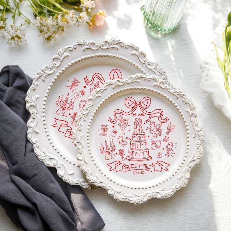 Customized Wedding Plates, Personalized Wedding Tableware Gifts ...
