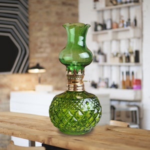 Vintage Oil Lamp, Antique Oil Lamp,glass Oil Lamp,kerosene Lamp ...