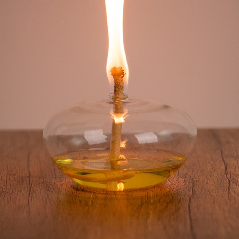 Oil Lantern Transparent Glass Oil Lamp Glass Oil Lamp - Etsy