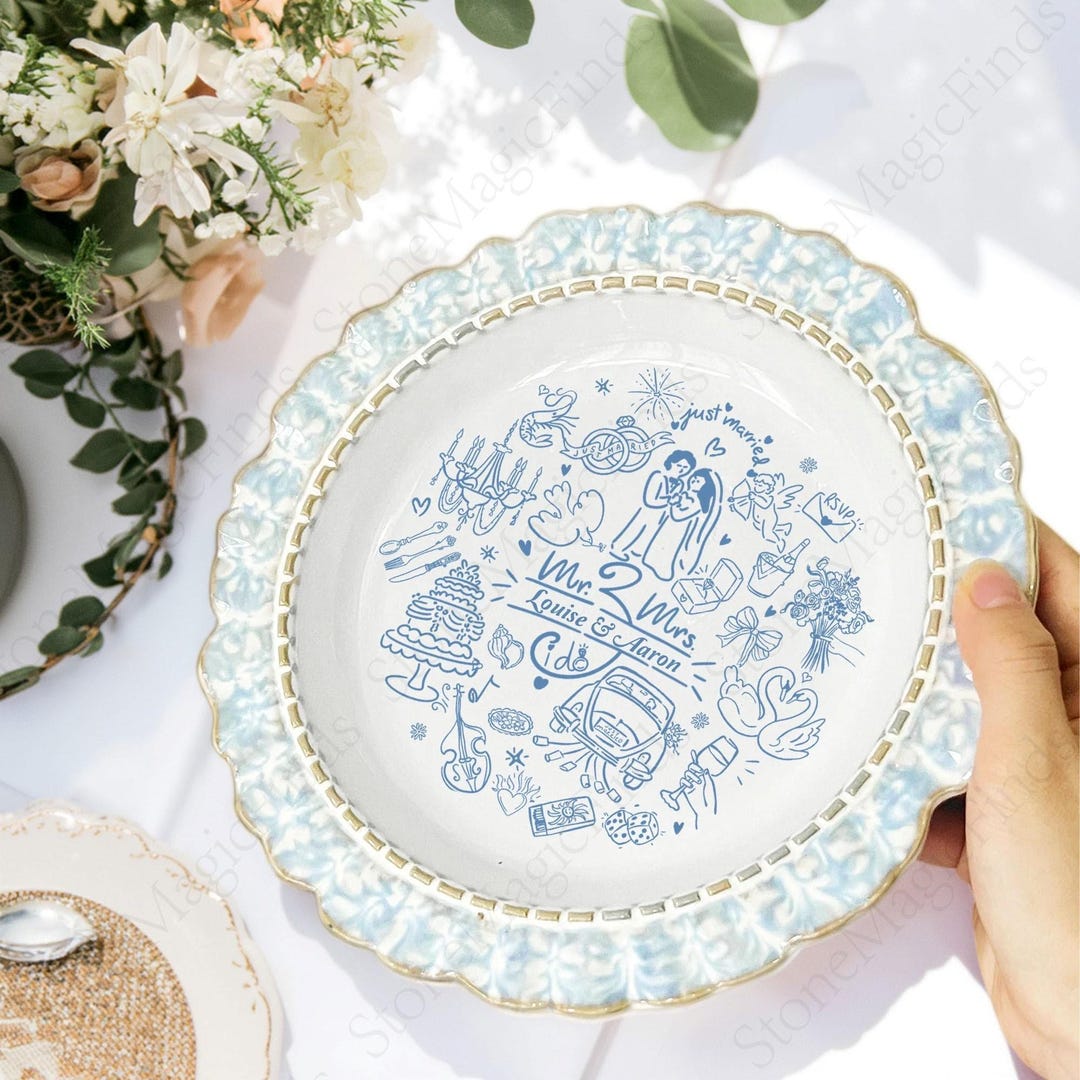 Customized Ceramic Wedding Plates, Wedding Tableware Gifts, Wedding ...