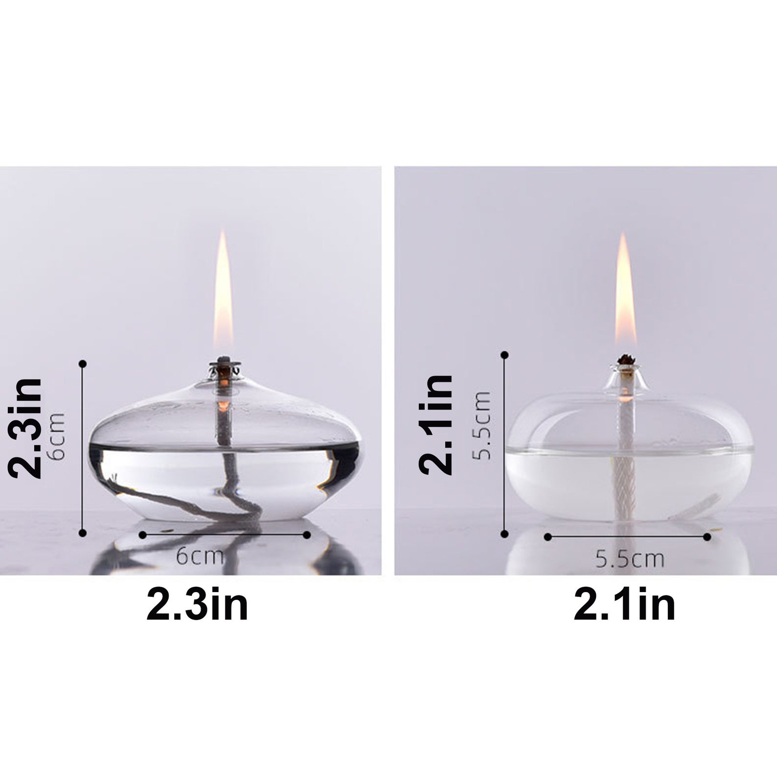 Oil Lantern Transparent Glass Oil Lamp Glass Oil Lamp - Etsy