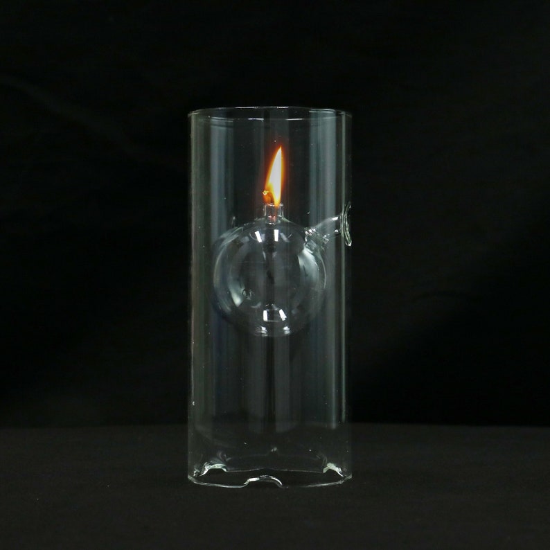 Glass Oil Lamp Transparent Glass Oil Lamp Kerosene Lamp - Etsy