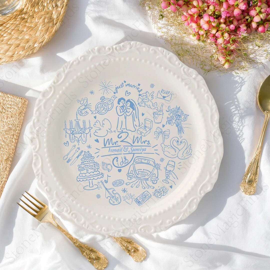 Customized Wedding Plates,personalized Bridal Gifts,wedding Gifts for ...