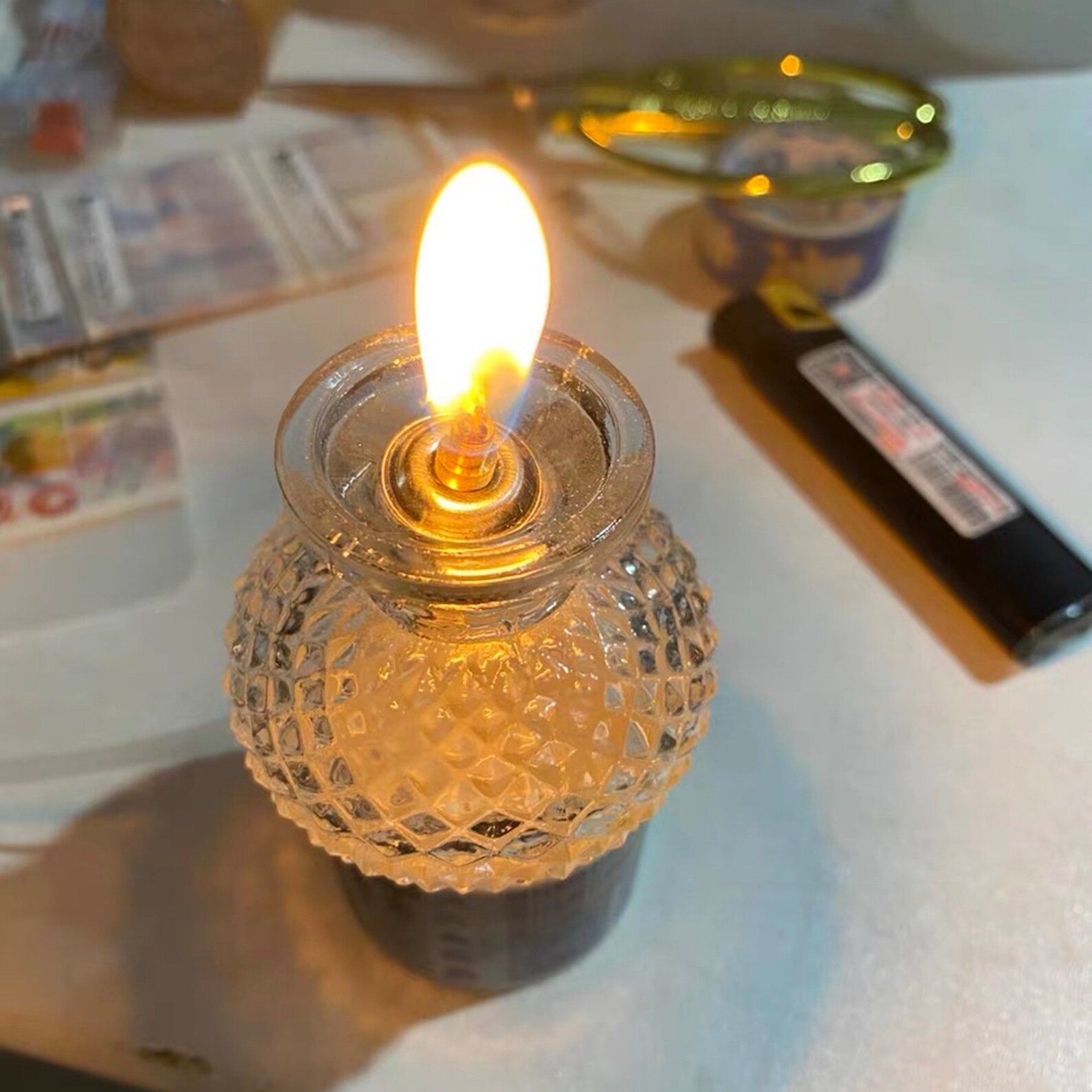 Clear Oil Lamp Pineapple Oil Lamp Table Decoration Oil Lamp - Etsy