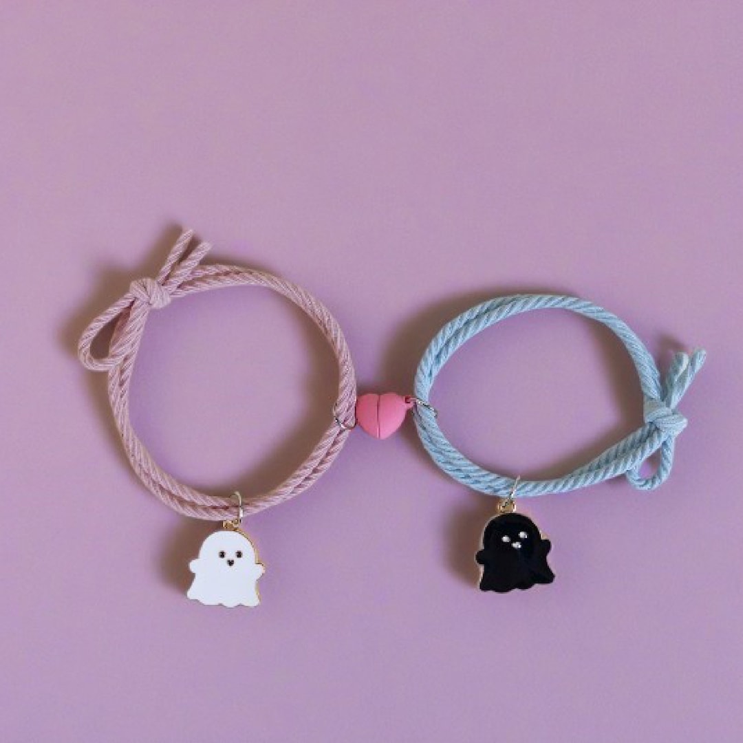 Ghost Couple Bracelet, Ghost Friendship Bracelet, Matching Bracelet ...