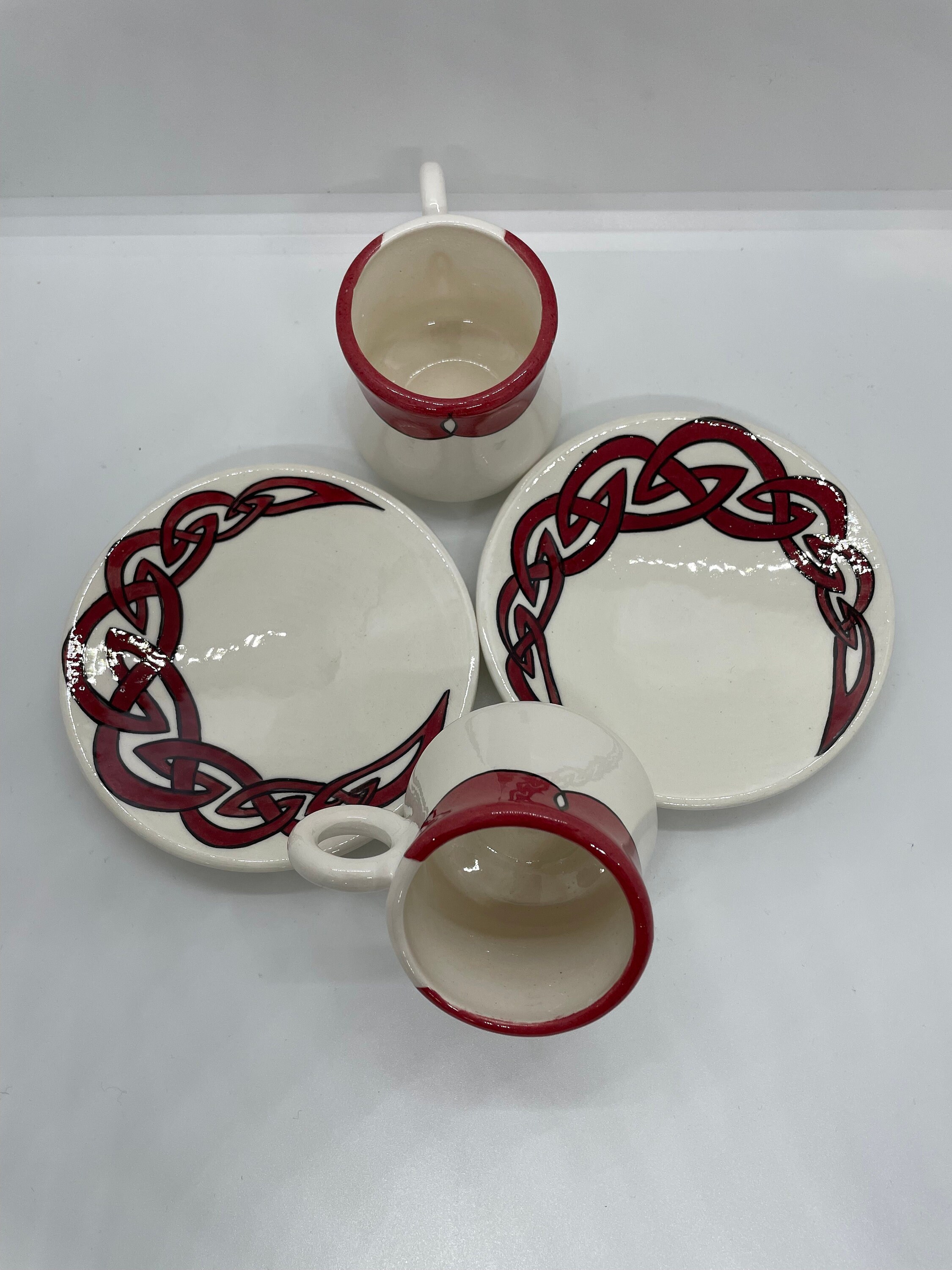 Turkish Coffee Cup Red & White - Etsy