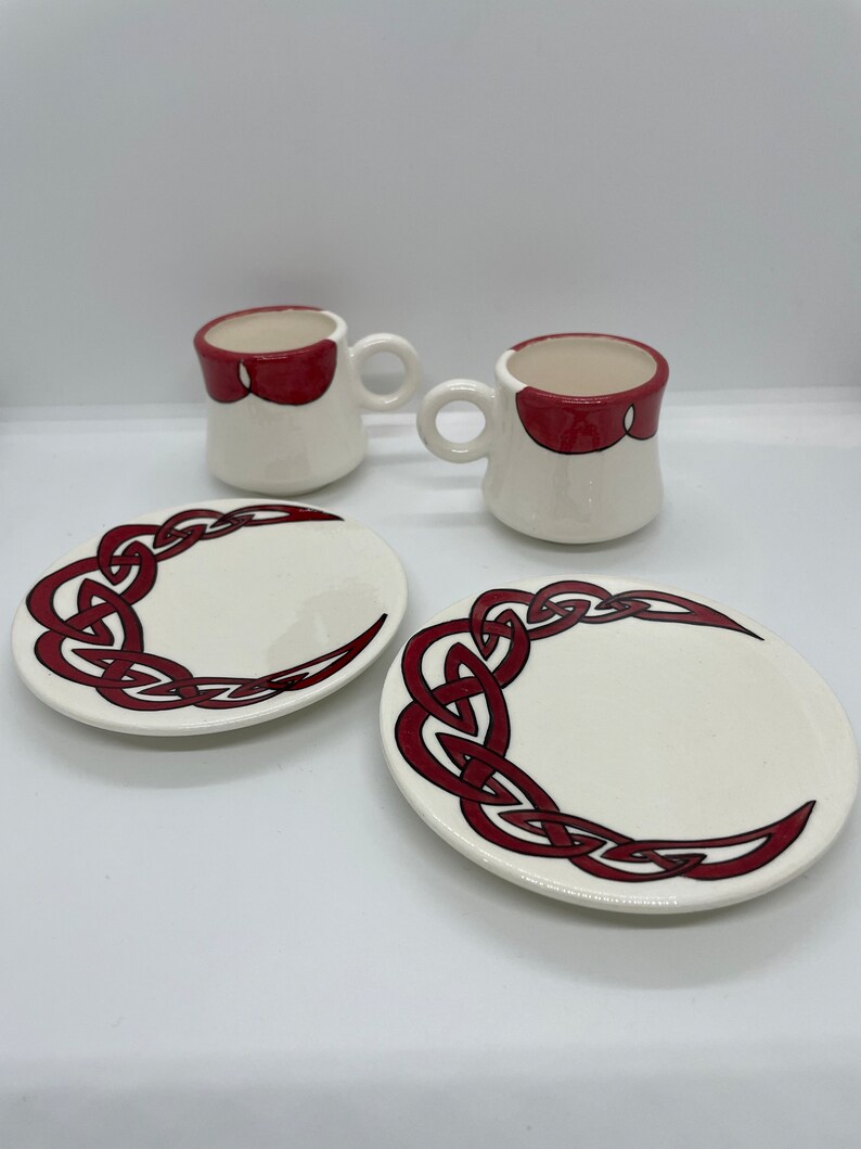 Turkish Coffee Cup Red & White - Etsy