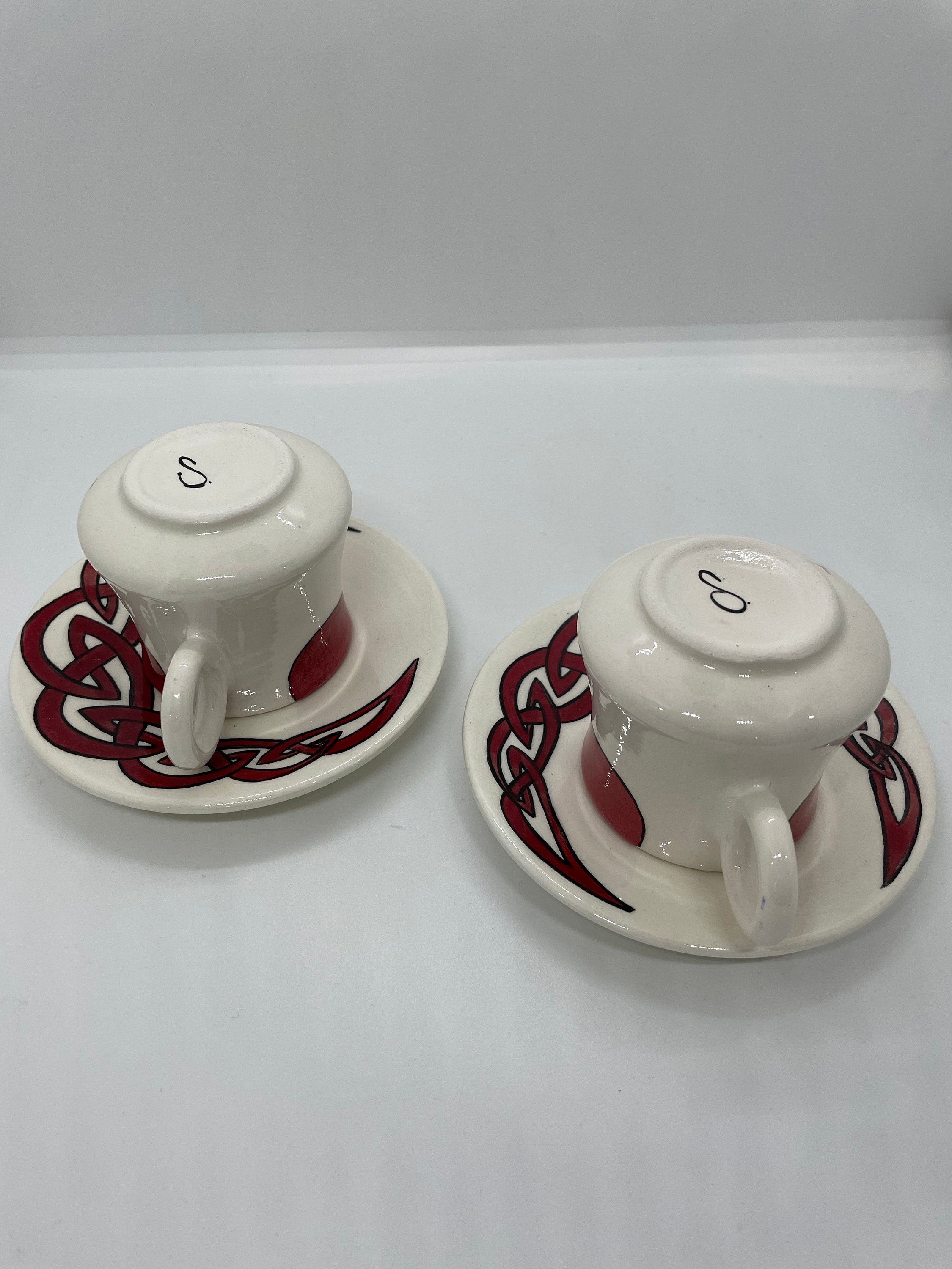 Turkish Coffee Cup Red & White - Etsy