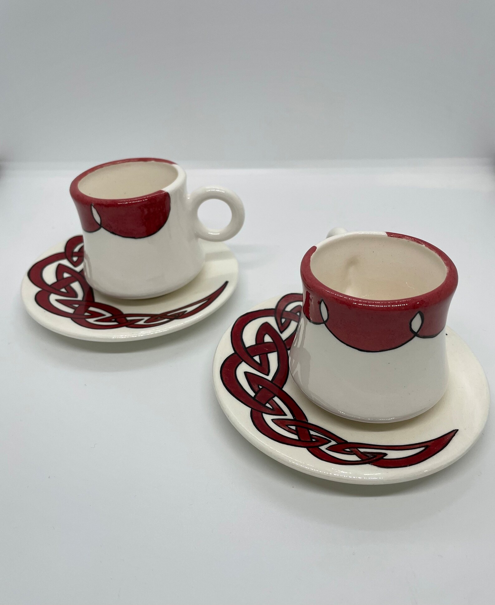 Turkish Coffee Cup Red & White - Etsy