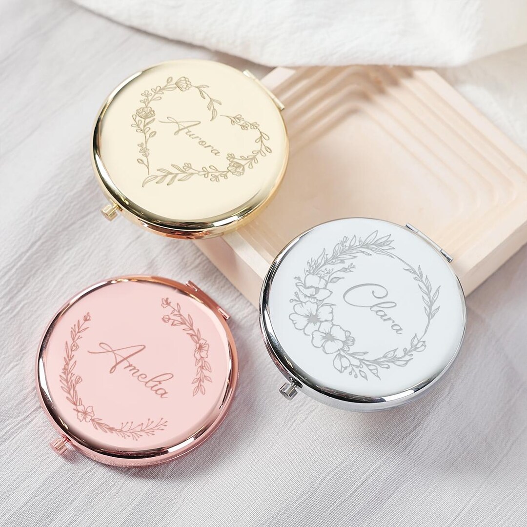 Compact Mirror,custom Pocket Mirror,name Engraved Mirror,personalized ...