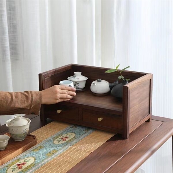 Wooden Desktop Storage Rack - Etsy