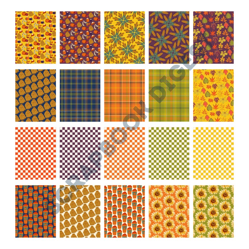 20 Pages of Printable Scrapbook Paper Sweater Weather Bundle - Etsy