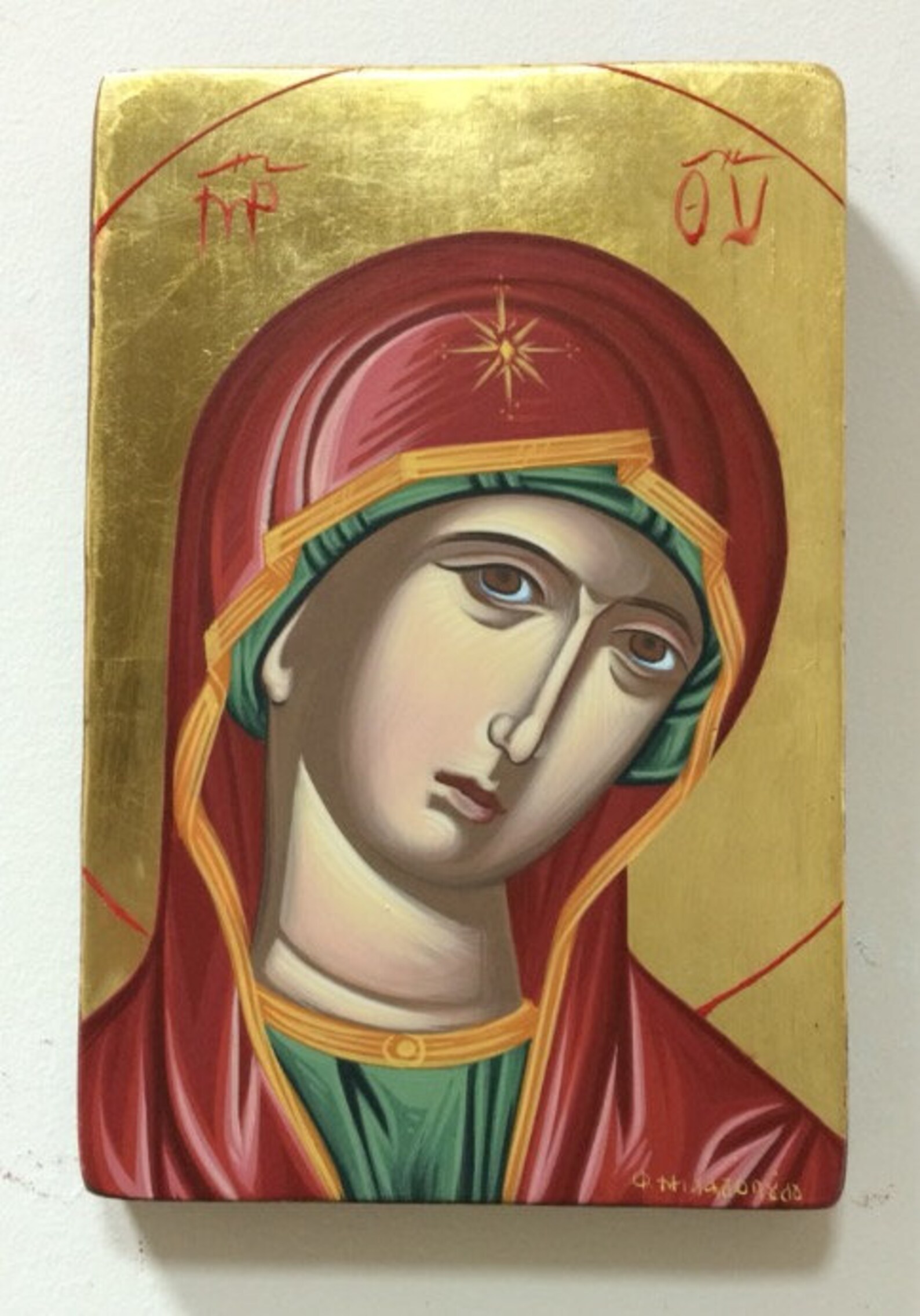 Our Lady Theotokos Hand Painted Byzantine Icon - Etsy