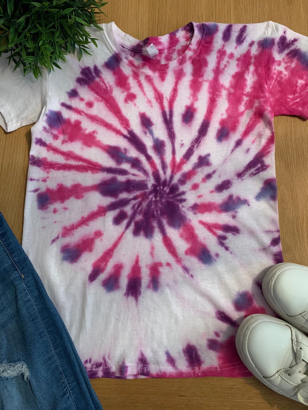 Tie Dye "two-arm Spiral" T-shirt - Etsy