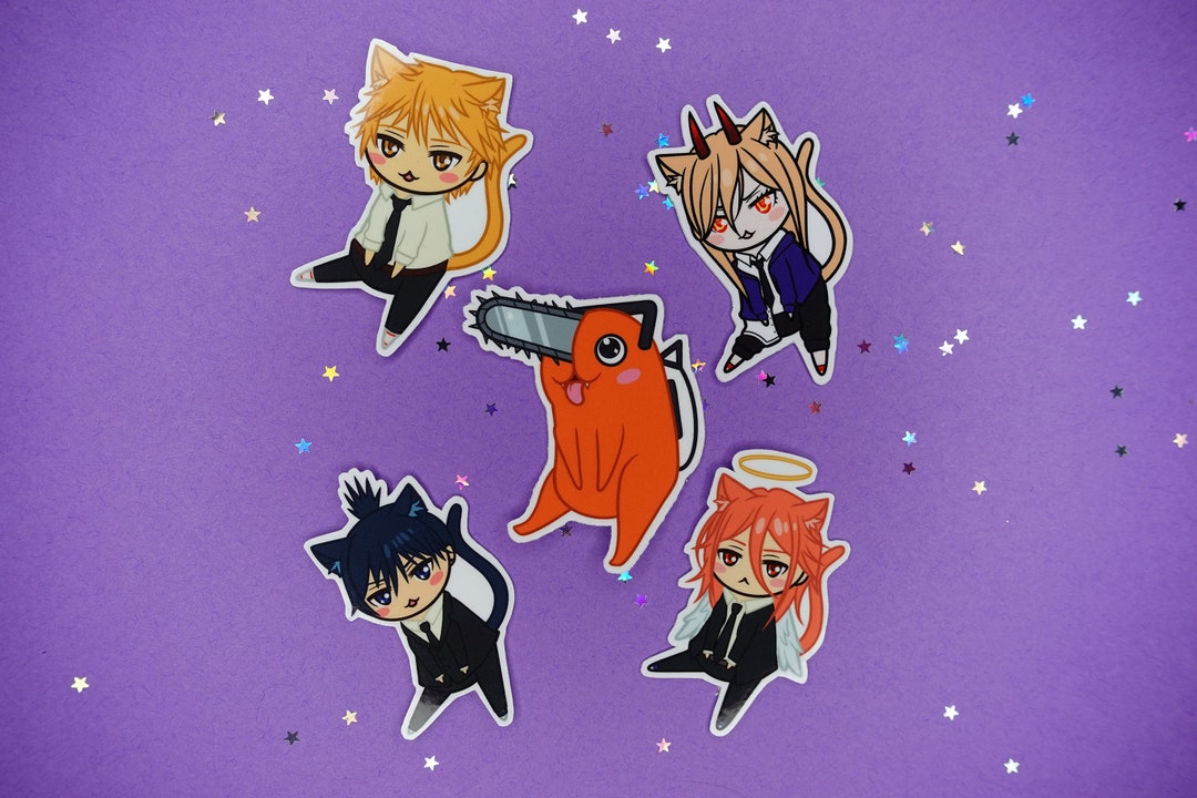 CSM Devil Hunter Inspired Cat Sticker - Etsy