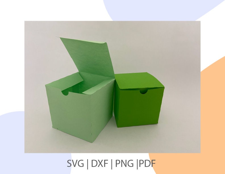 Cube Box Cutting Template, SVG DXF PDF Png Formats, Cube Paper Box ...