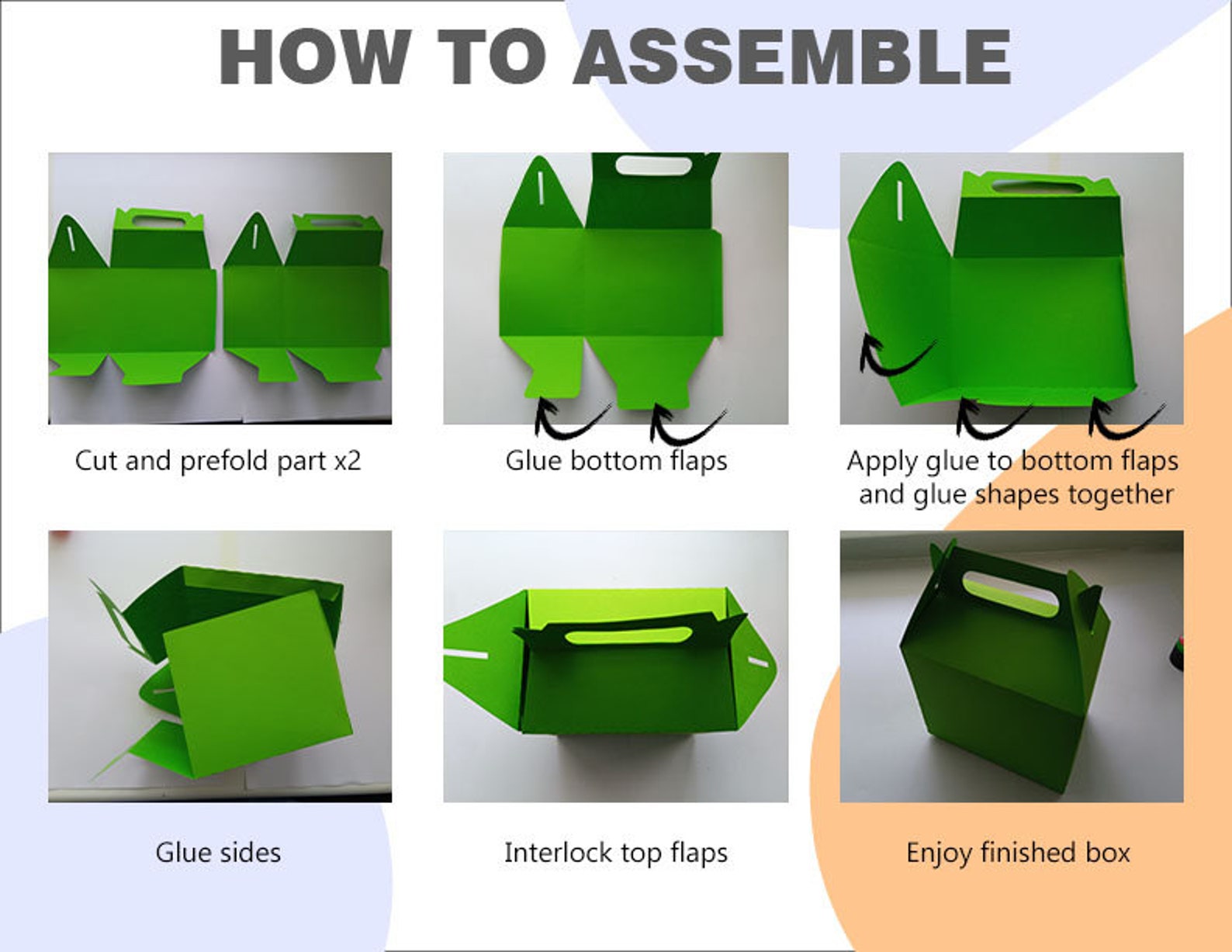 Gable Box Template, SVG DXF PDF Png Formats, Gift Packaging Box, Box ...