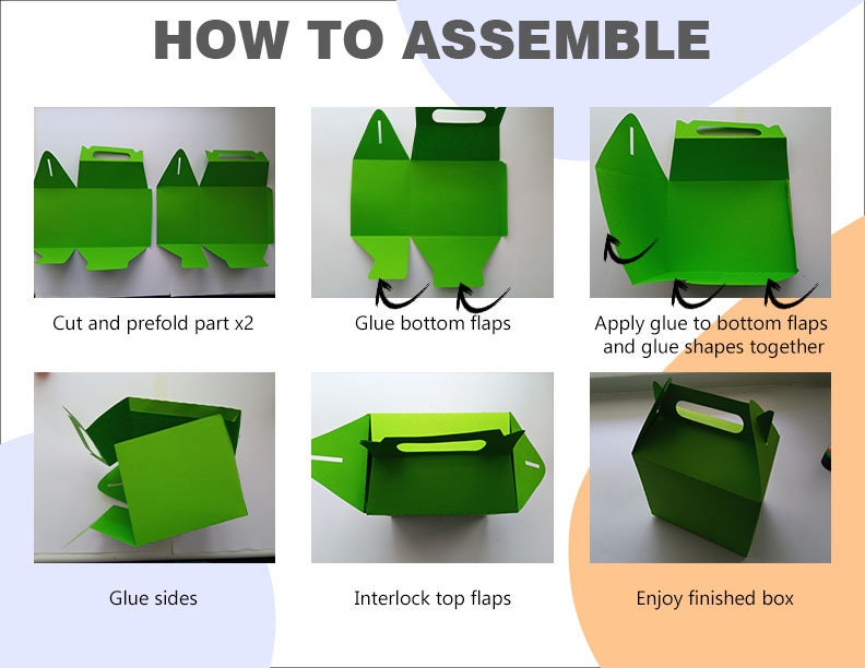 Gable Box Template, SVG DXF PDF Png Formats, Gift Packaging Box, Box ...