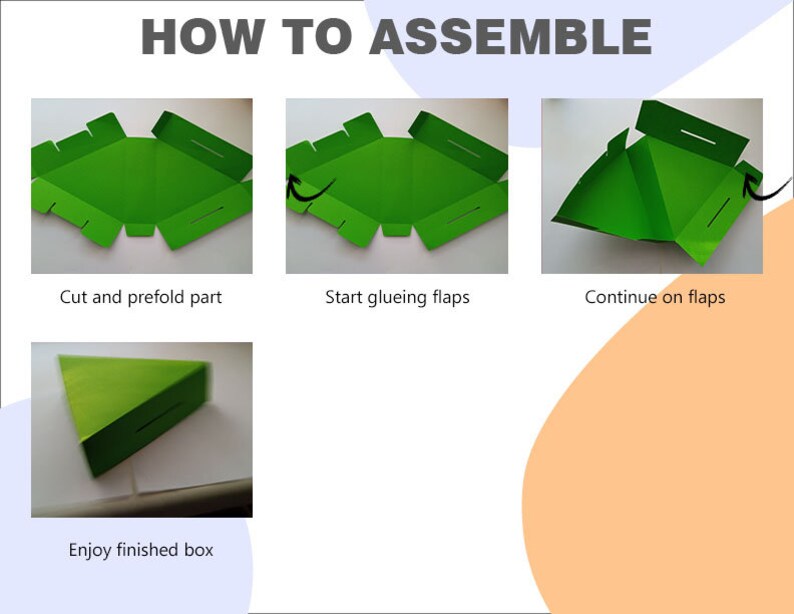 Triangle Paper Box Template, SVG DXF PDF Png Formats, Triangle Paper ...