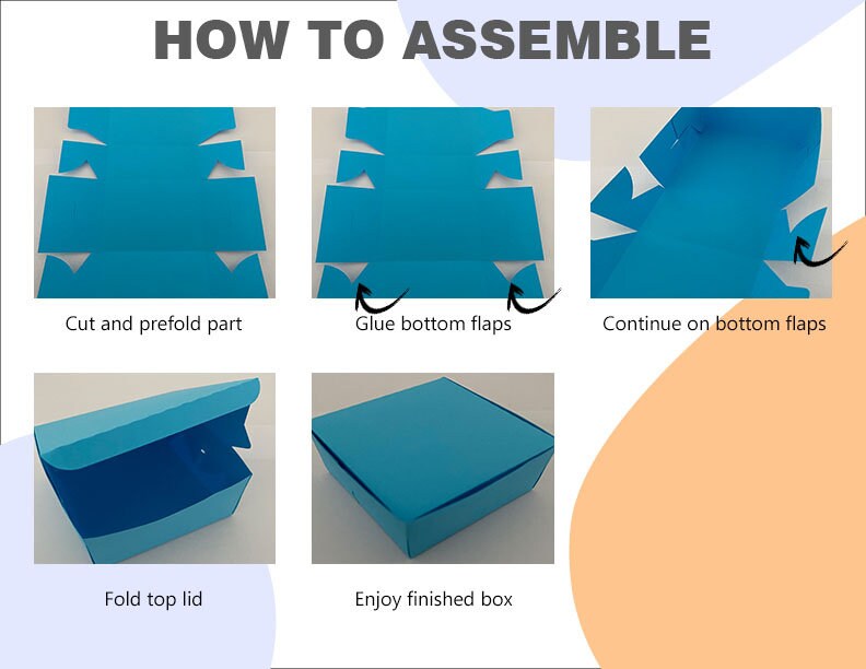 Cake Box Template SVG DXF PDF Png Formats, Foldable Paper Box, Cake Box ...