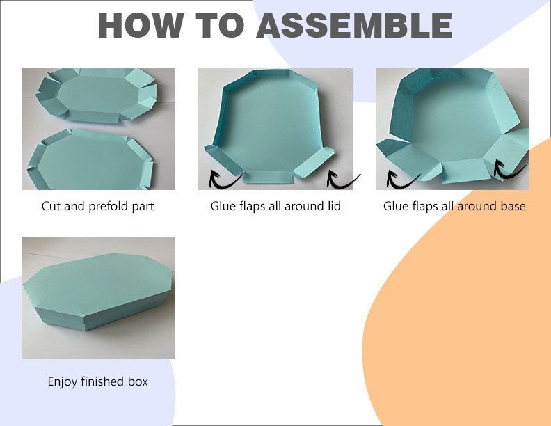Octagon Box Template SVG DXF PDF Png Formats, Octagon Paper Box, Cricut ...