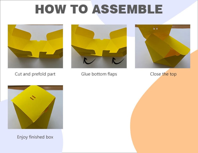 Geometric Box With Template, SVG DXF PDF Png Formats, Geometric Paper ...