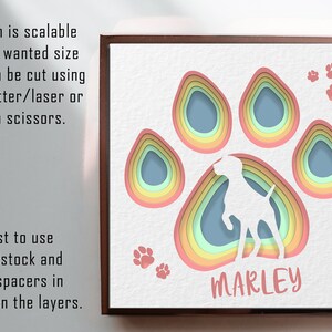 3D Dog Pawn Name Custom Name Shadow Box Bundle, SVG DXF PDF Ai Formats ...