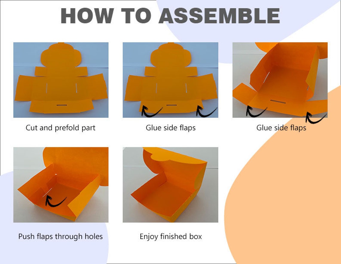 Gift Box Template SVG DXF PDF Png Formats, Paper Box Template, Cut Box ...