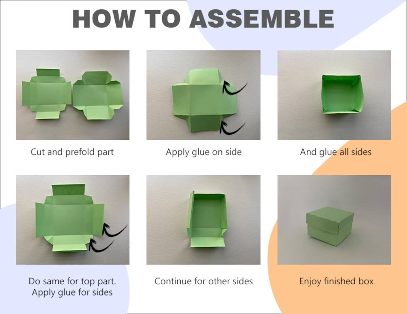 Square Box With Lid Template SVG DXF PDF Png Formats Small - Etsy