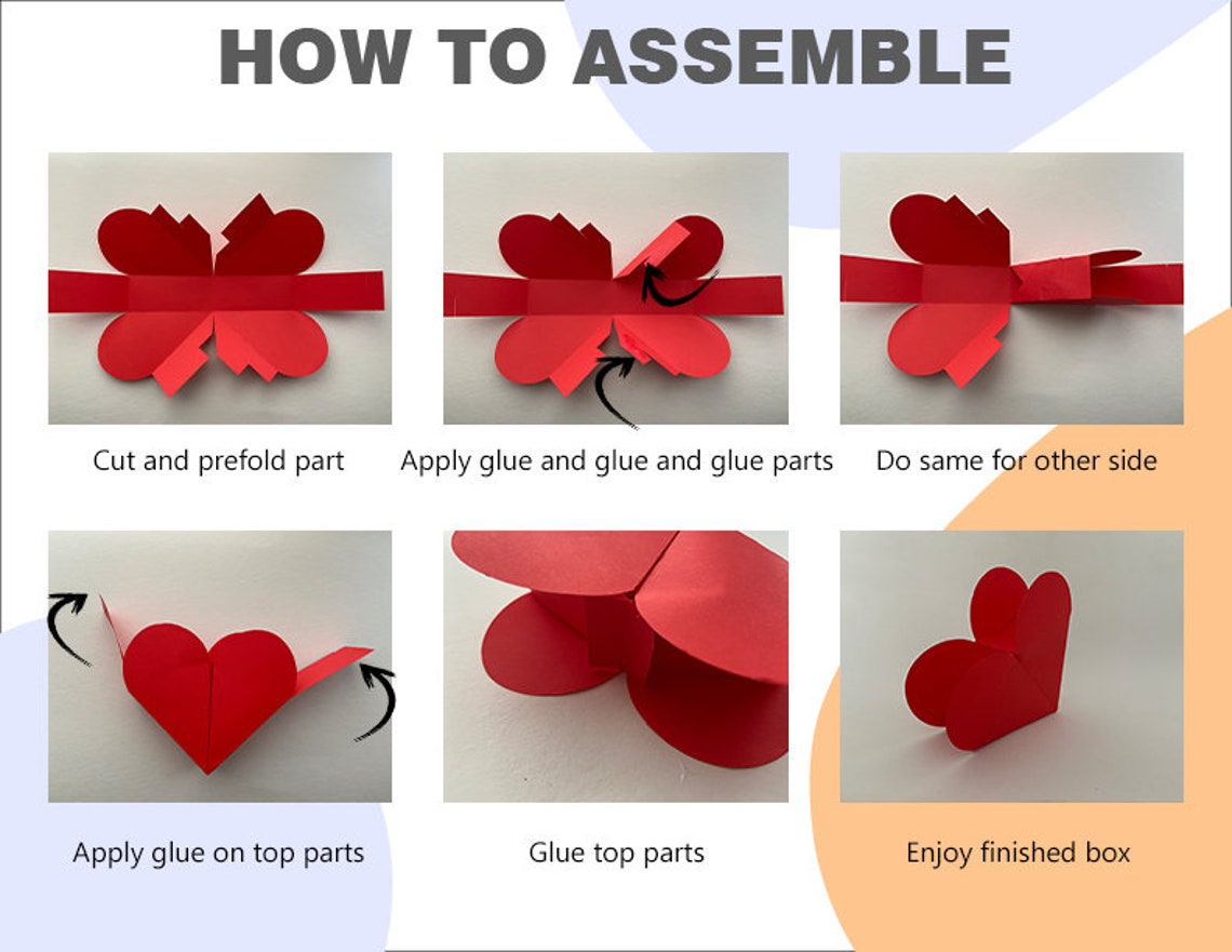 Heart Shaped Box Template, SVG DXF PDF Png Formats, Heart Box, Heart ...