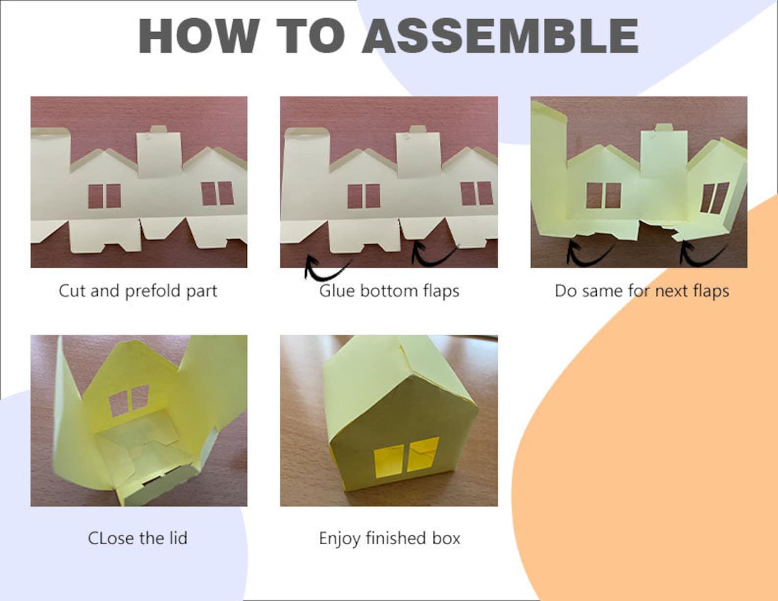 House Box, SVG DXF PDF Png Formats, Paper House Box, House Gift Box ...