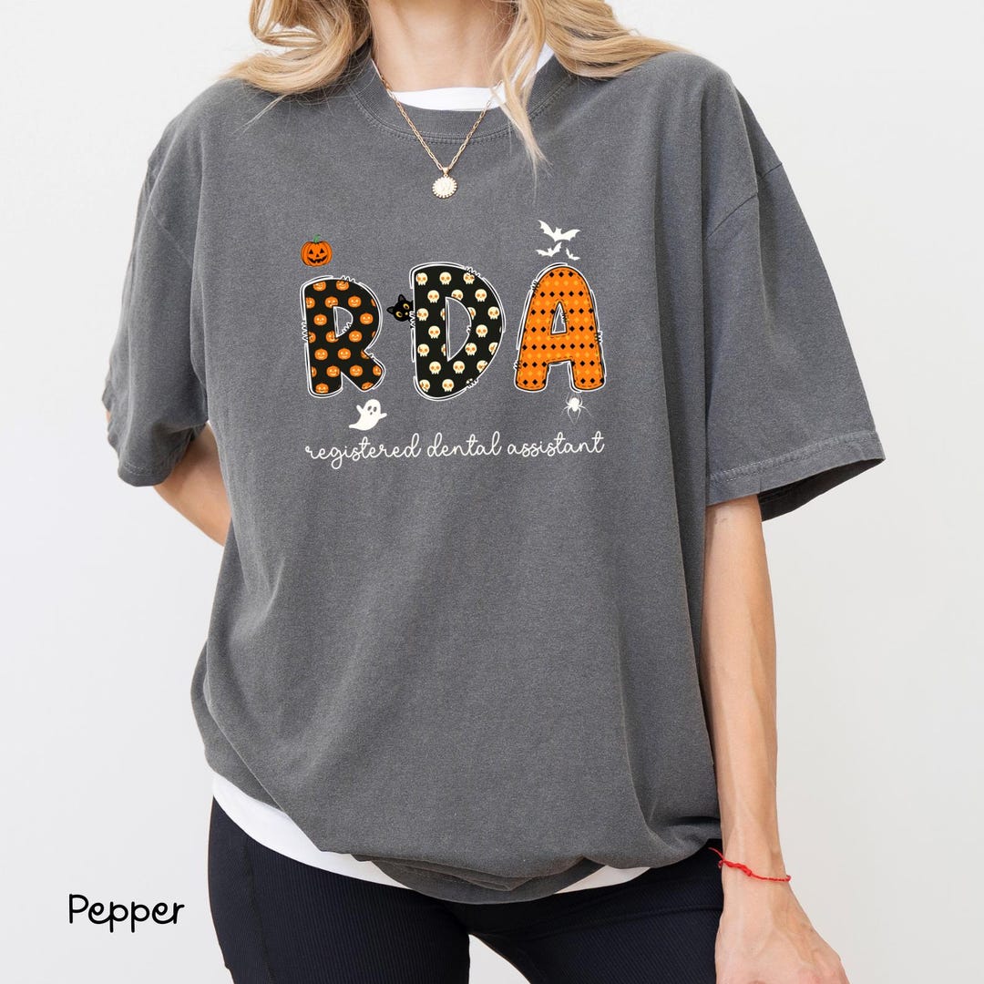 Spooky RDA Halloween Shirt, Haunted Dental Assistant Tee, Creepy Tooth ...