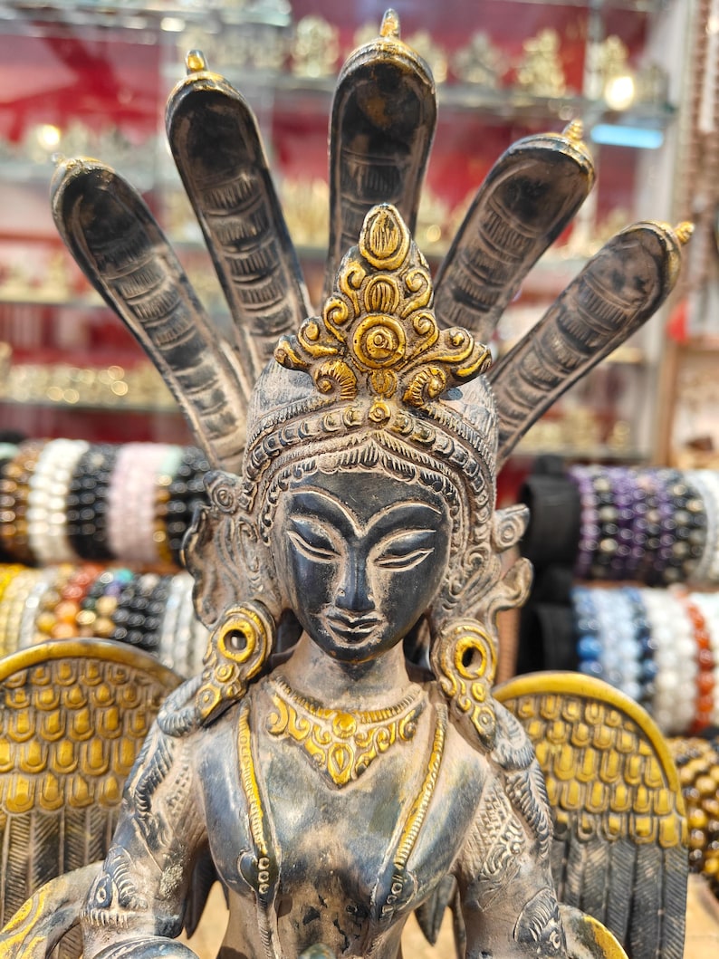 Brass Kundalini Serpent Goddess Statue - Hindu Yoga Decor - Etsy