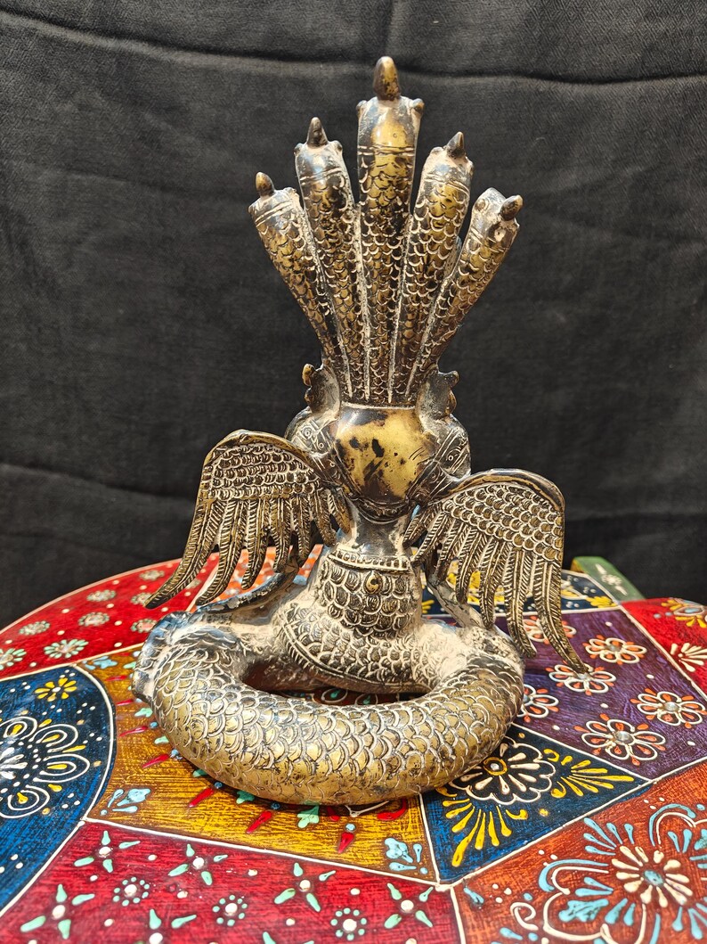 Brass Kundalini Serpent Goddess Statue - Hindu Yoga Decor - Etsy