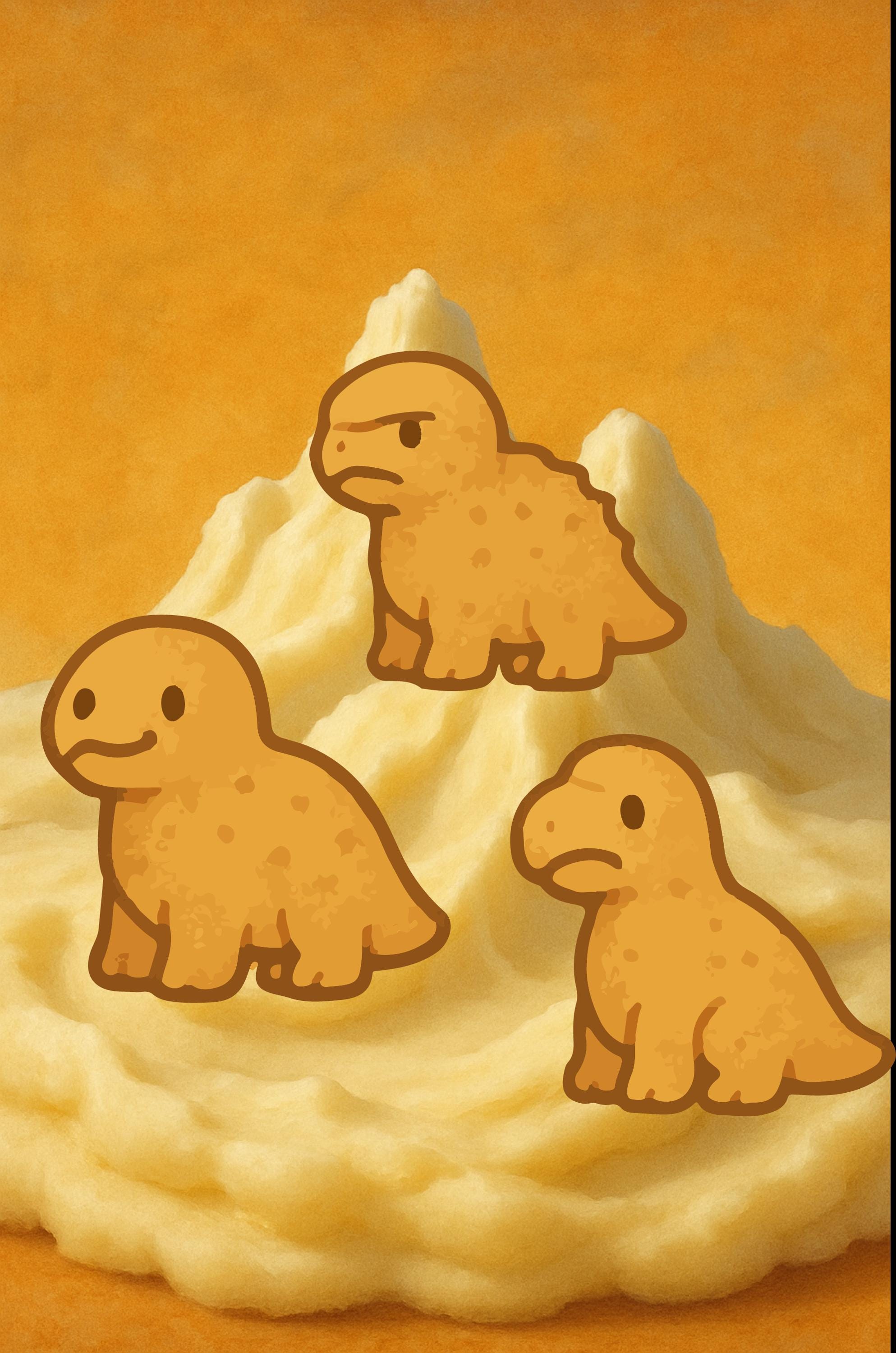 Dino Nugget Emotes for Twitch & Discord – Cute Dinosaur Chicken Nugget ...
