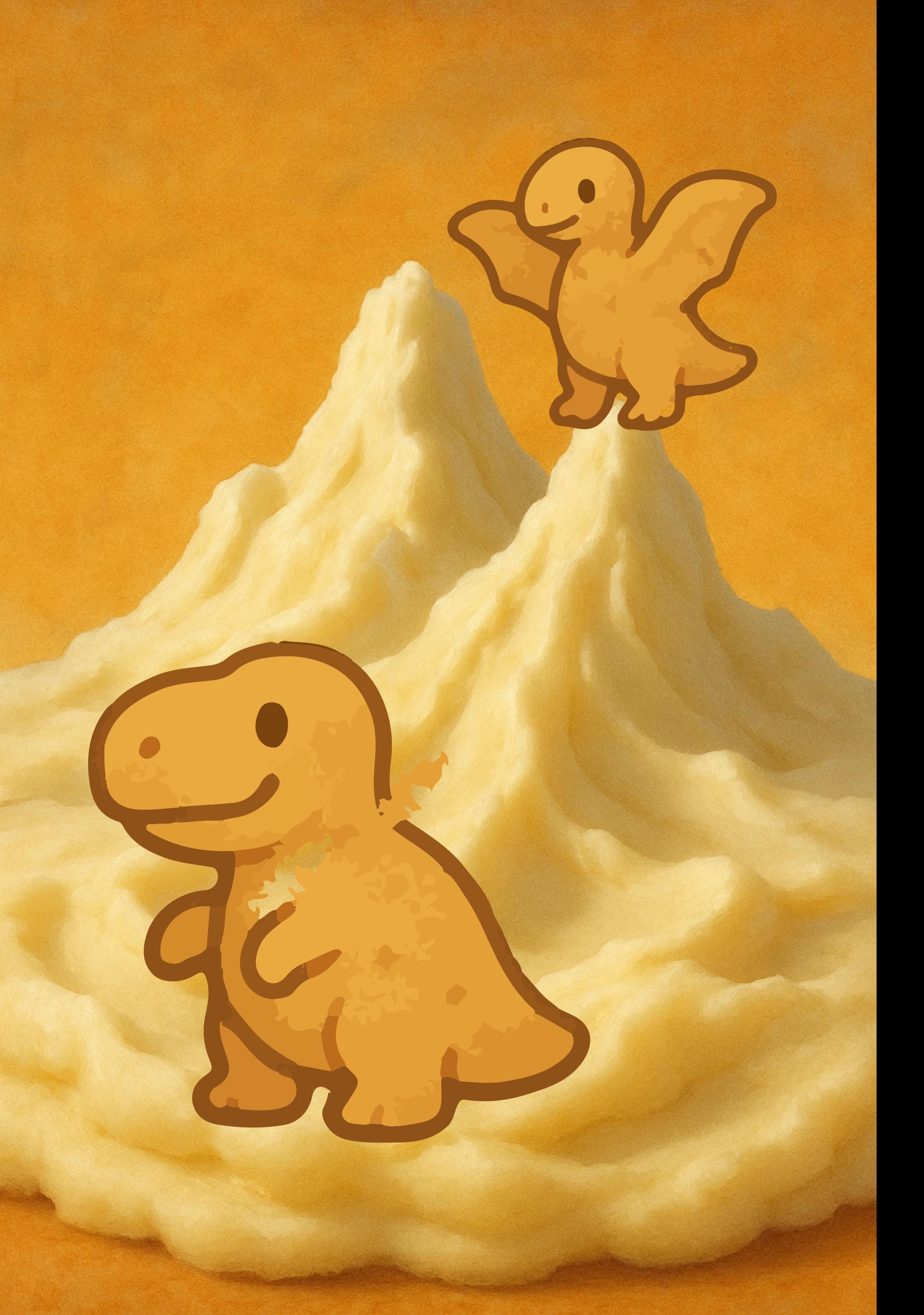 Dino Nugget Emotes for Twitch & Discord – Cute Dinosaur Chicken Nugget ...