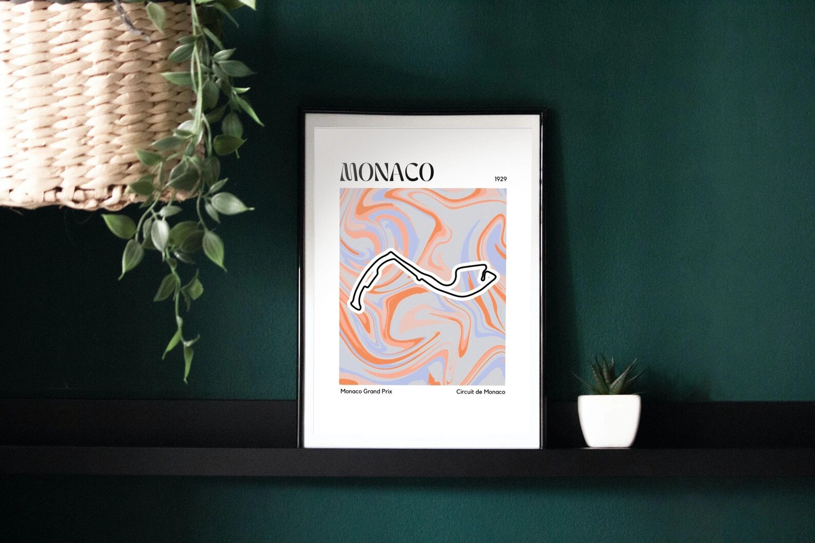 Monaco Circuit Digital Wall Art - Formula One Decor - Digital Formula ...