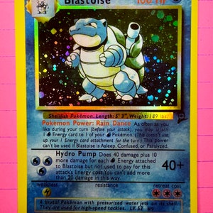 Blastoise Rare Holographic Pokemon Card Mint - Etsy