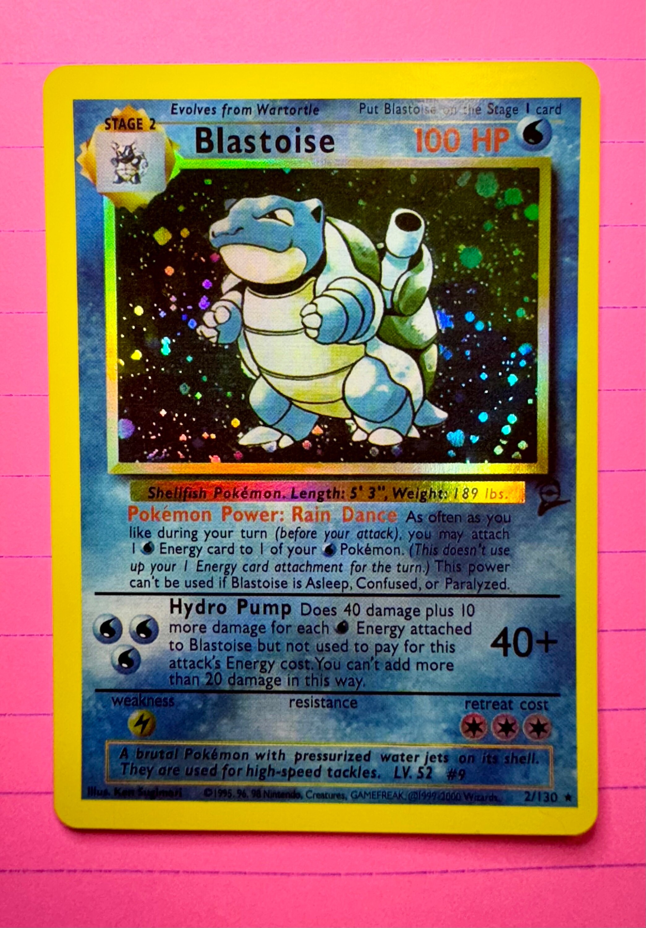 Blastoise Rare Holographic Pokemon Card Mint - Etsy