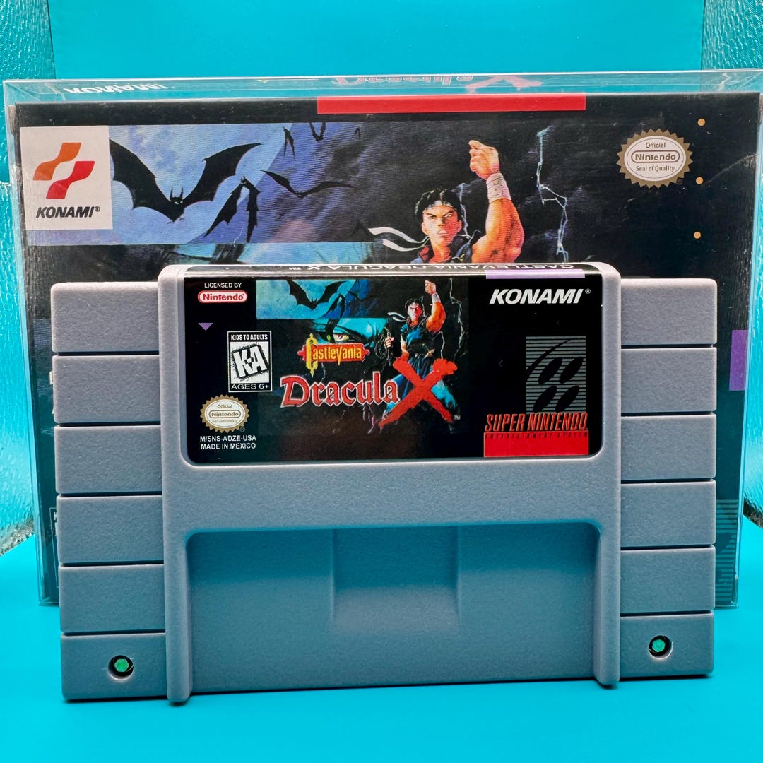 Castlevania Dracula X: SNES Super Nintendo Game Cartridge W/ Box - Etsy