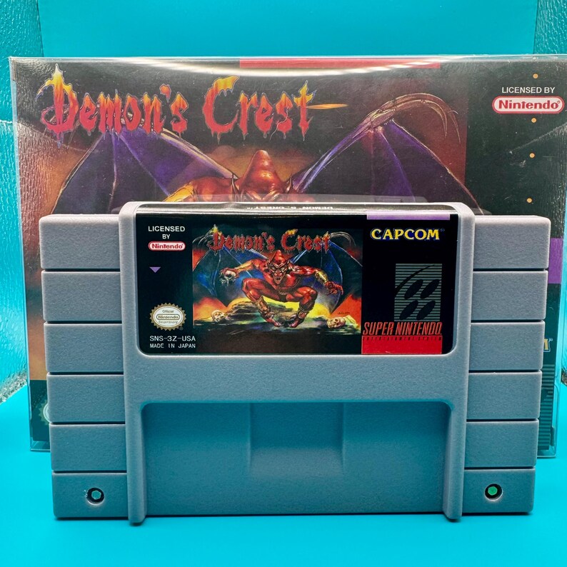 Demons Crest: SNES Super Nintendo Game Cartridge W/ Box - Etsy
