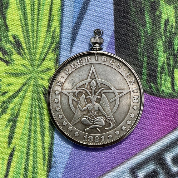 1881 Baphomet Coin Necklace - Etsy