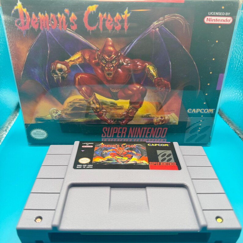Demons Crest: SNES Super Nintendo Game Cartridge W/ Box - Etsy